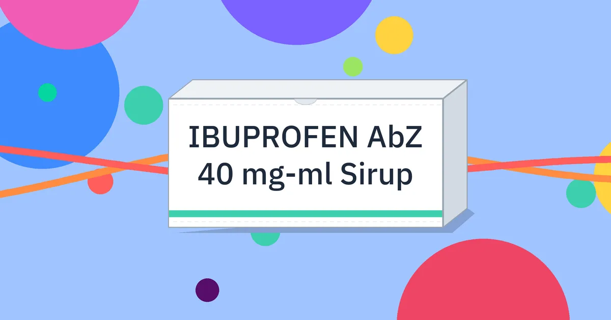 Symbolbild: Packung mit der Aufschrift IBUPROFEN AbZ 40 mg-ml Sirup (PZN 12547181) – Verfügbarkeit und Bezug in Apotheken in Frankfurt am Main