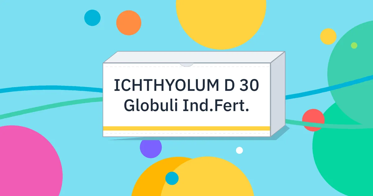Symbolbild: Packung mit der Aufschrift ICHTHYOLUM D 30 Globuli Ind.Fert. (PZN 17683842) – Verfügbarkeit und Bezug in Apotheken in Frankfurt am Main