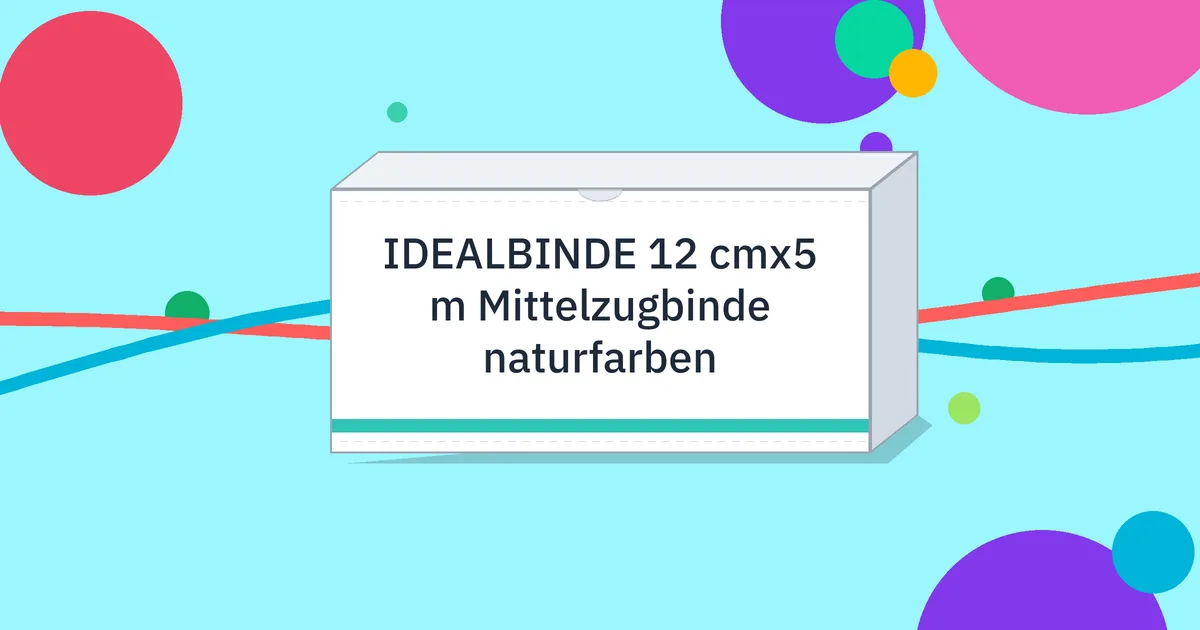 Symbolbild: Packung mit der Aufschrift IDEALBINDE 12 cmx5 m Mittelzugbinde naturfarben (PZN 12775410) – Verfügbarkeit und Bezug in Apotheken in Frankfurt am Main