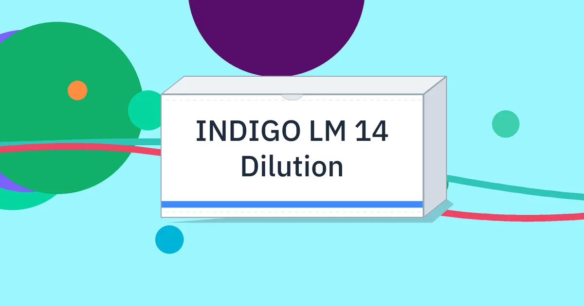 Symbolbild: Packung mit der Aufschrift INDIGO LM 14 Dilution (PZN 13559542) – Verfügbarkeit und Bezug in Apotheken in Frankfurt am Main