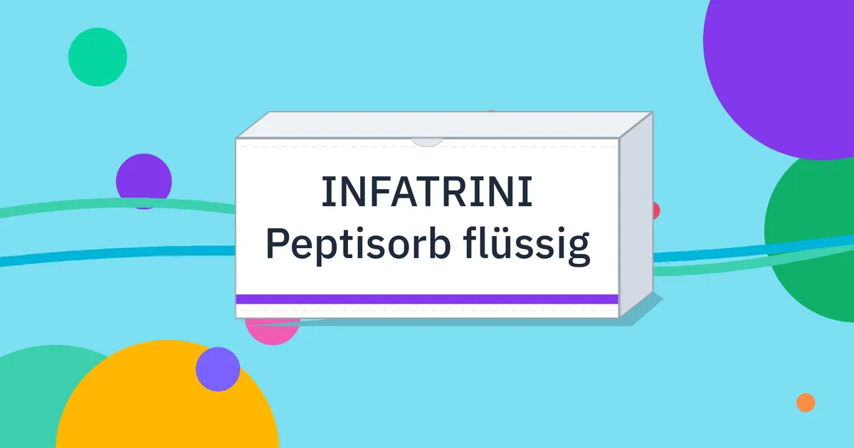 Symbolbild: Packung mit der Aufschrift INFATRINI Peptisorb flüssig (PZN 10099028) – Verfügbarkeit und Bezug in Apotheken in Frankfurt am Main