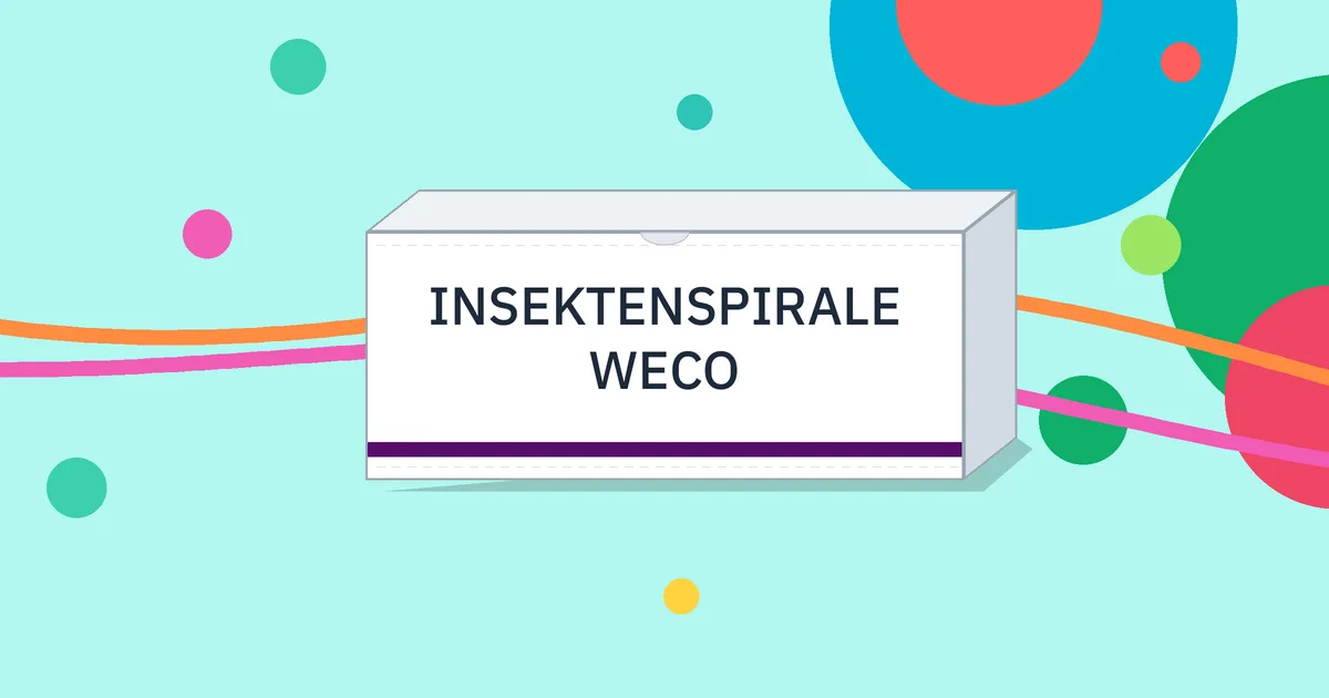 Symbolbild: Packung mit der Aufschrift INSEKTENSPIRALE WECO (PZN 20327542) – Verfügbarkeit und Bezug in Apotheken in Frankfurt am Main