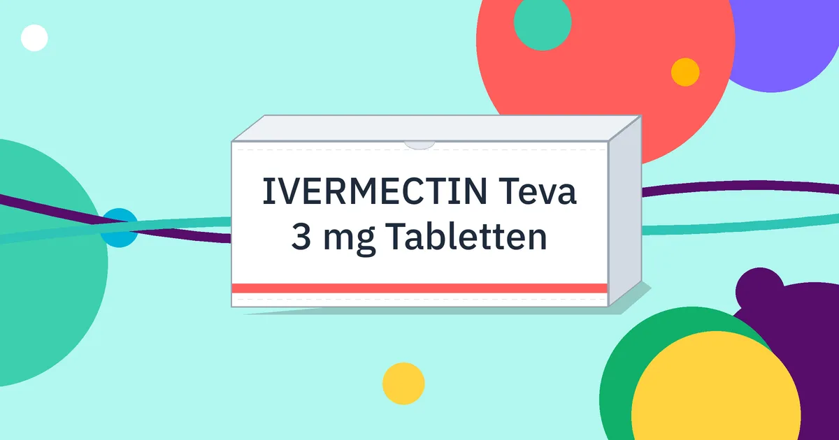 Symbolbild: Packung mit der Aufschrift IVERMECTIN Teva 3 mg Tabletten (PZN 19844976) – Verfügbarkeit und Bezug in Apotheken in Frankfurt am Main