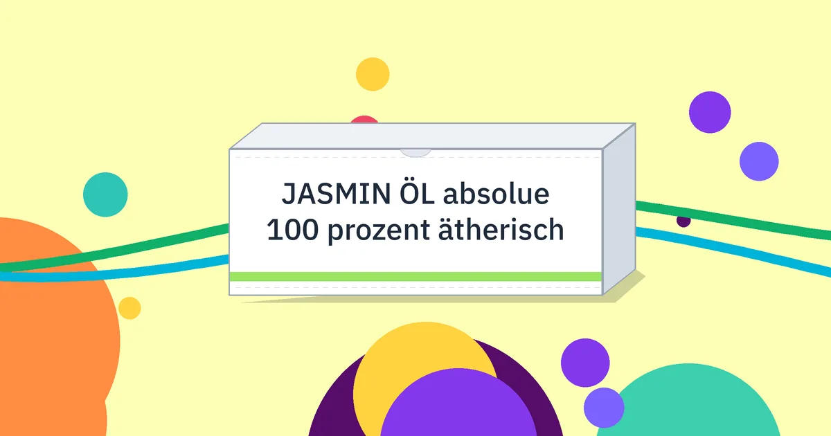 Symbolbild: Packung mit der Aufschrift JASMIN ÖL absolue 100 prozent ätherisch (PZN 07204504) – Verfügbarkeit und Bezug in Apotheken in Frankfurt am Main