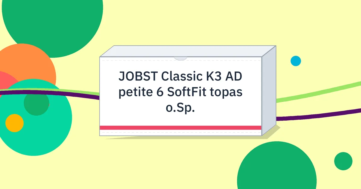 Symbolbild: Packung mit der Aufschrift JOBST Classic K3 AD petite 6 SoftFit topas o.Sp. (PZN 14223554) – Verfügbarkeit und Bezug in Apotheken in Frankfurt am Main