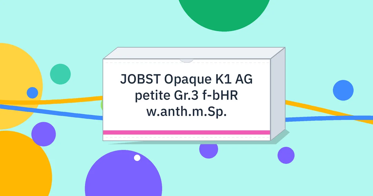 Symbolbild: Packung mit der Aufschrift JOBST Opaque K1 AG petite Gr.3 f-bHR w.anth.m.Sp. (PZN 16271706) – Verfügbarkeit und Bezug in Apotheken in Frankfurt am Main