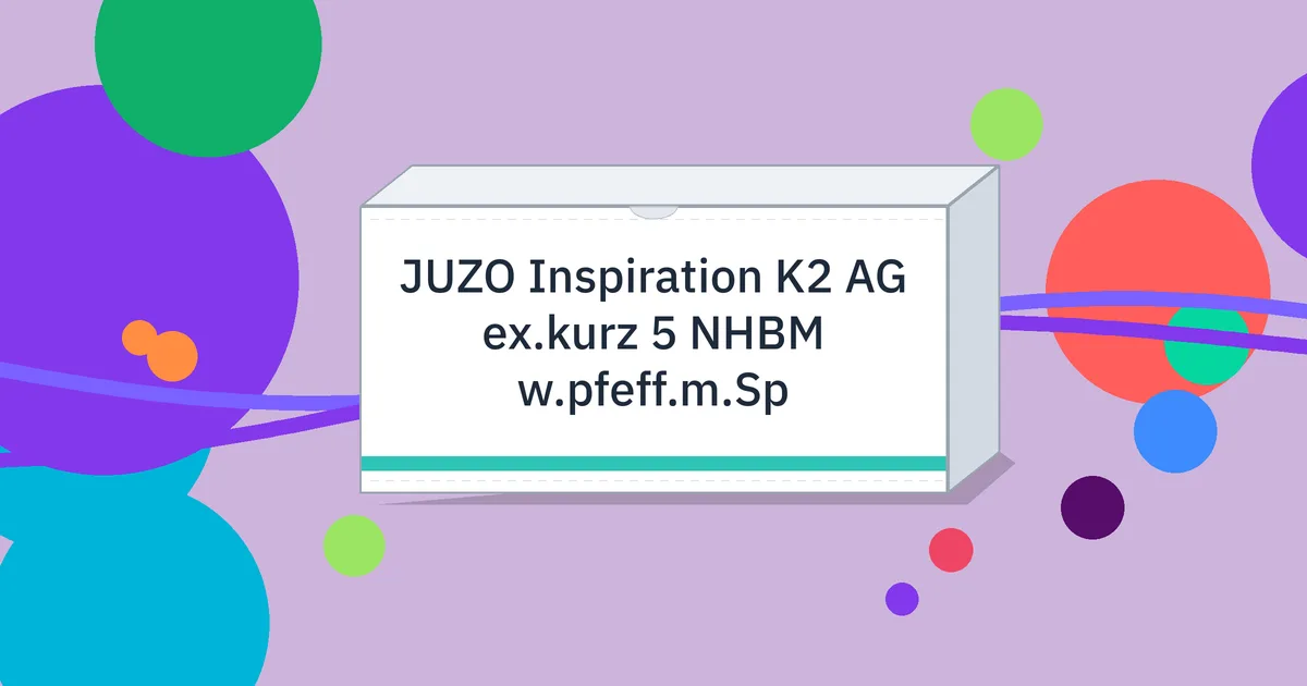 Symbolbild: Packung mit der Aufschrift JUZO Inspiration K2 AG ex.kurz 5 NHBM w.pfeff.m.Sp (PZN 14925523) – Verfügbarkeit und Bezug in Apotheken in Frankfurt am Main