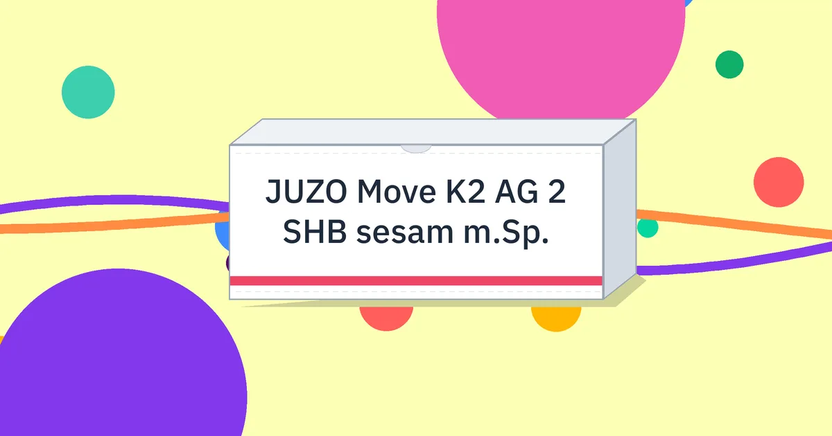 Symbolbild: Packung mit der Aufschrift JUZO Move K2 AG 2 SHB sesam m.Sp. (PZN 18524034) – Verfügbarkeit und Bezug in Apotheken in Frankfurt am Main