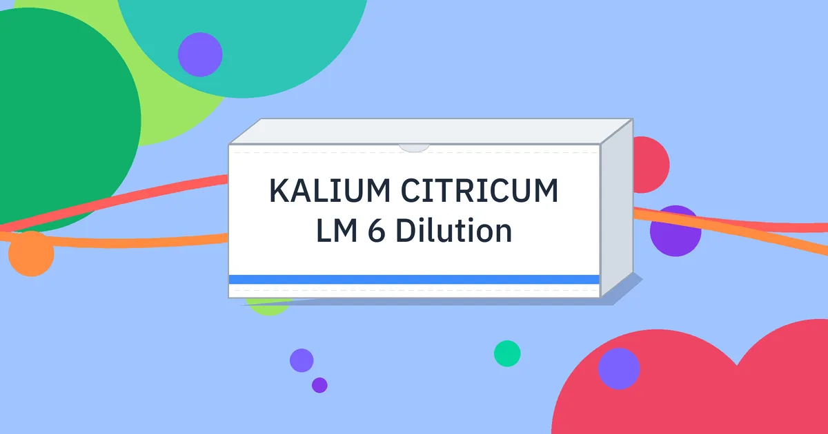 Symbolbild: Packung mit der Aufschrift KALIUM CITRICUM LM 6 Dilution (PZN 12920071) – Verfügbarkeit und Bezug in Apotheken in Frankfurt am Main