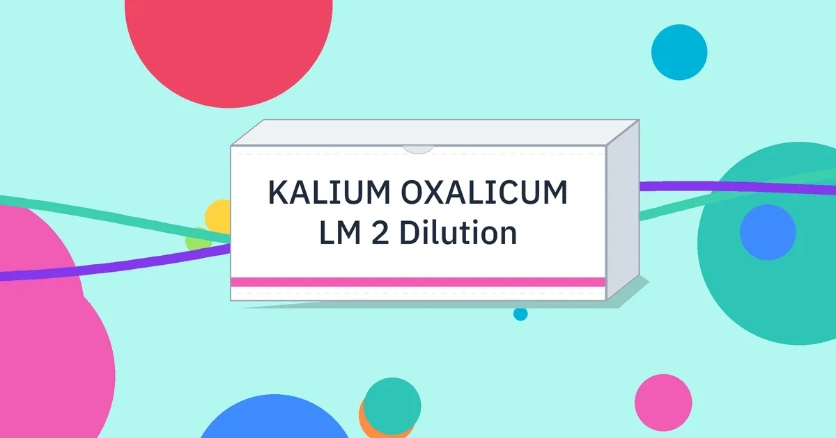 Symbolbild: Packung mit der Aufschrift KALIUM OXALICUM LM 2 Dilution (PZN 12923508) – Verfügbarkeit und Bezug in Apotheken in Frankfurt am Main