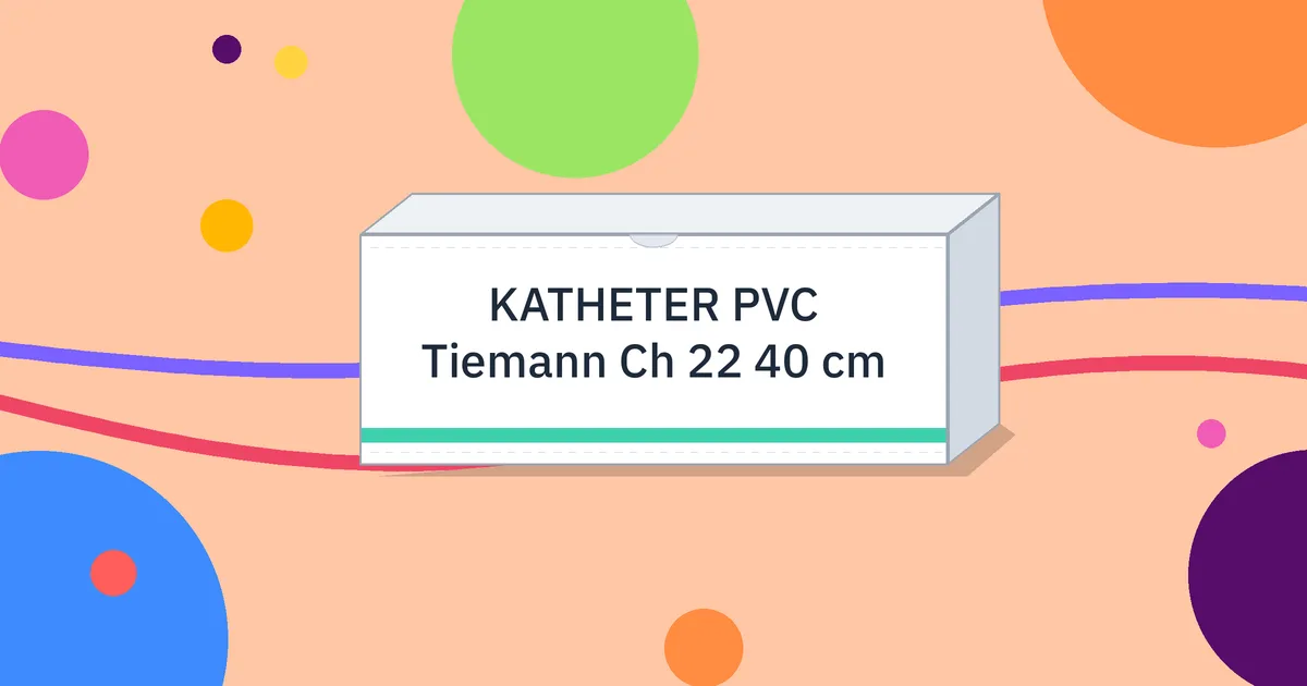 Symbolbild: Packung mit der Aufschrift KATHETER PVC Tiemann Ch 22 40 cm (PZN 10085144) – Verfügbarkeit und Bezug in Apotheken in Frankfurt am Main