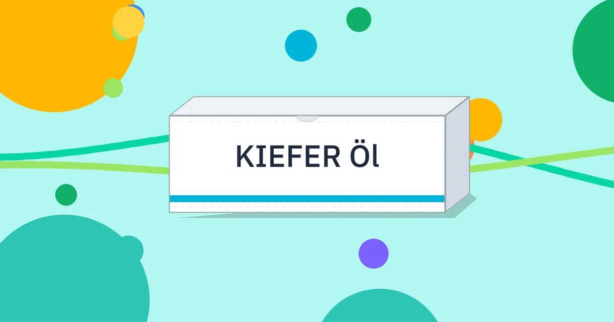 Symbolbild: Packung mit der Aufschrift KIEFER Öl (PZN 02560602) – Verfügbarkeit und Bezug in Apotheken in Frankfurt am Main