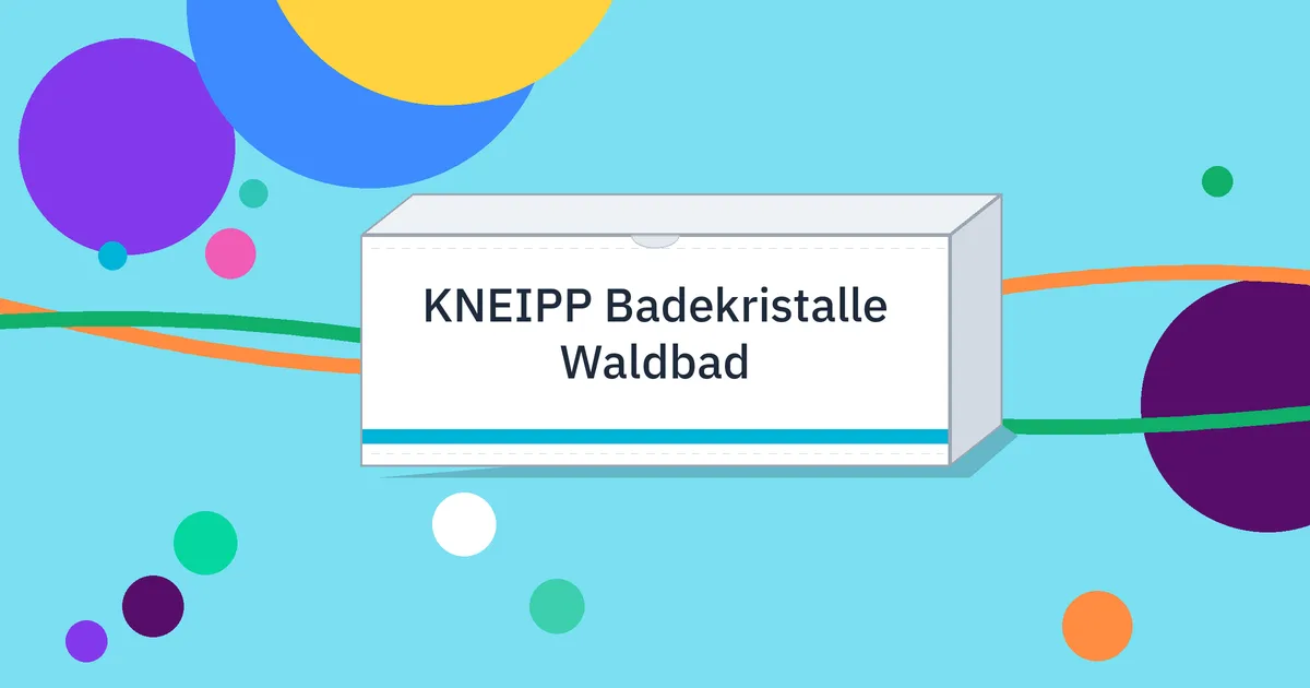 Symbolbild: Packung mit der Aufschrift KNEIPP Badekristalle Waldbad (PZN 16487151) – Verfügbarkeit und Bezug in Apotheken in Frankfurt am Main