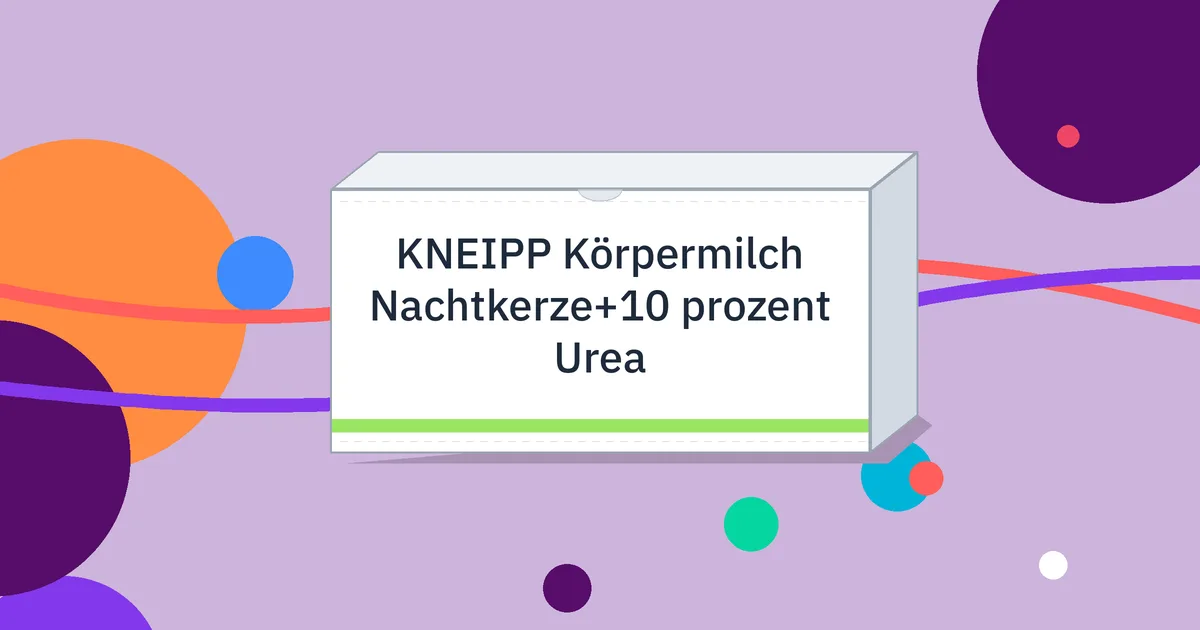 Symbolbild: Packung mit der Aufschrift KNEIPP Körpermilch Nachtkerze+10 prozent Urea (PZN 06798364) – Verfügbarkeit und Bezug in Apotheken in Frankfurt am Main
