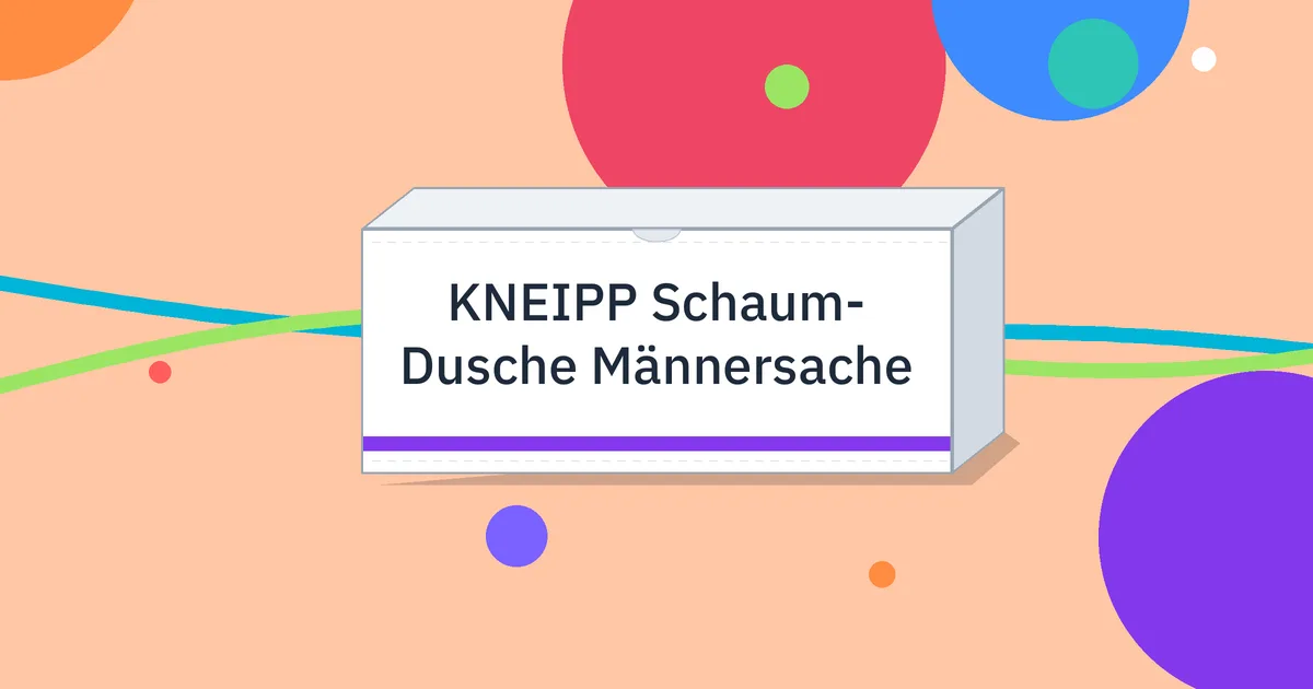 Symbolbild: Packung mit der Aufschrift KNEIPP Schaum-Dusche Männersache (PZN 10991552) – Verfügbarkeit und Bezug in Apotheken in Frankfurt am Main