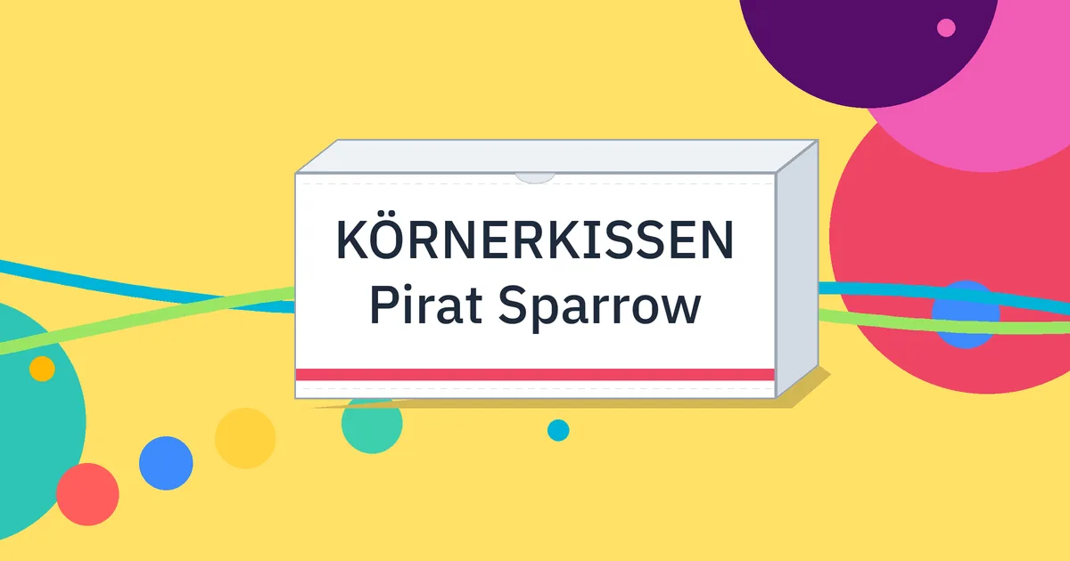 Symbolbild: Packung mit der Aufschrift KÖRNERKISSEN Pirat Sparrow (PZN 00257880) – Verfügbarkeit und Bezug in Apotheken in Frankfurt am Main