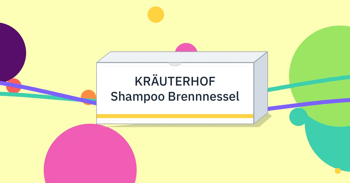 Symbolbild: Packung mit der Aufschrift KRÄUTERHOF Shampoo Brennnessel (PZN 11292394) – Verfügbarkeit und Bezug in Apotheken in Frankfurt am Main