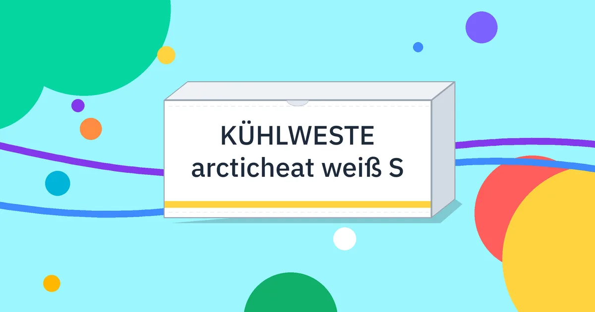 Symbolbild: Packung mit der Aufschrift KÜHLWESTE arcticheat weiß S (PZN 09230500) – Verfügbarkeit und Bezug in Apotheken in Frankfurt am Main
