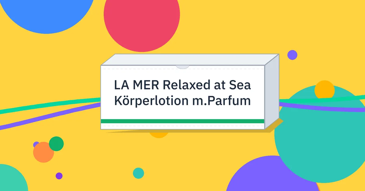 Symbolbild: Packung mit der Aufschrift LA MER Relaxed at Sea Körperlotion m.Parfum (PZN 17946425) – Verfügbarkeit und Bezug in Apotheken in Frankfurt am Main