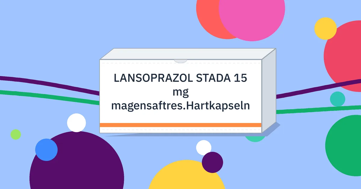 Symbolbild: Packung mit der Aufschrift LANSOPRAZOL STADA 15 mg magensaftres.Hartkapseln (PZN 17848941) – Verfügbarkeit und Bezug in Apotheken in Frankfurt am Main