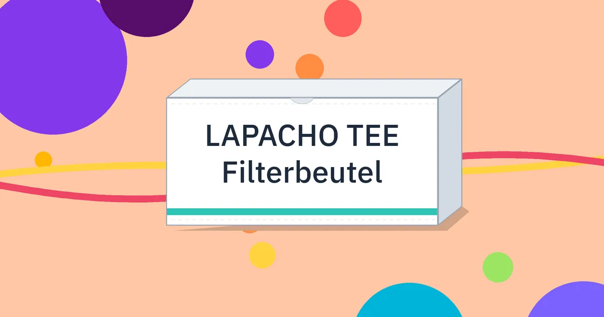 Symbolbild: Packung mit der Aufschrift LAPACHO TEE Filterbeutel (PZN 01245005) – Verfügbarkeit und Bezug in Apotheken in Frankfurt am Main