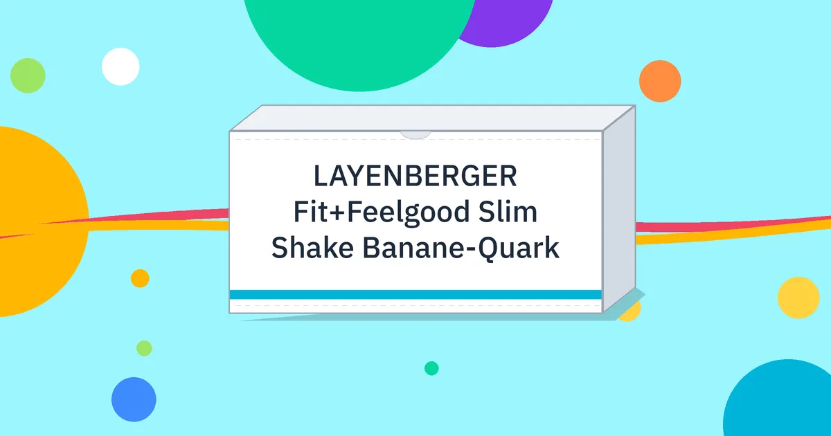 Symbolbild: Packung mit der Aufschrift LAYENBERGER Fit+Feelgood Slim Shake Banane-Quark (PZN 18117760) – Verfügbarkeit und Bezug in Apotheken in Frankfurt am Main