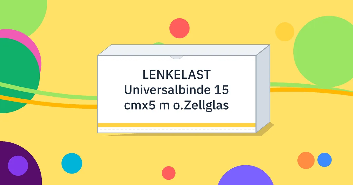 Symbolbild: Packung mit der Aufschrift LENKELAST Universalbinde 15 cmx5 m o.Zellglas (PZN 10931780) – Verfügbarkeit und Bezug in Apotheken in Frankfurt am Main