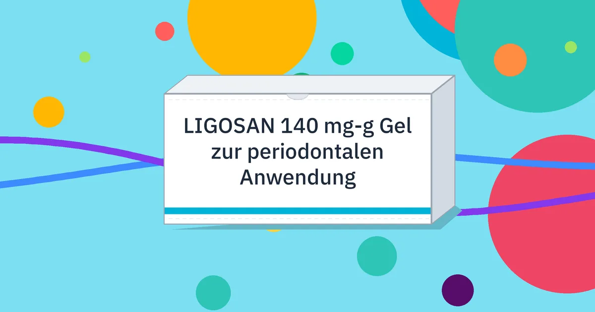 Symbolbild: Packung mit der Aufschrift LIGOSAN 140 mg-g Gel zur periodontalen Anwendung (PZN 19926409) – Verfügbarkeit und Bezug in Apotheken in Frankfurt am Main