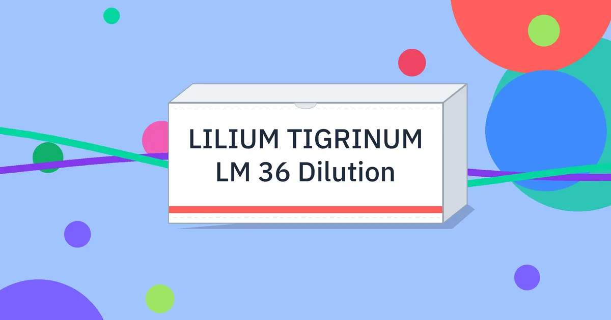 Symbolbild: Packung mit der Aufschrift LILIUM TIGRINUM LM 36 Dilution (PZN 12931301) – Verfügbarkeit und Bezug in Apotheken in Frankfurt am Main