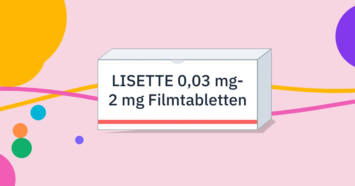 Symbolbild: Packung mit der Aufschrift LISETTE 0,03 mg-2 mg Filmtabletten (PZN 11268214) – Verfügbarkeit und Bezug in Apotheken in Frankfurt am Main