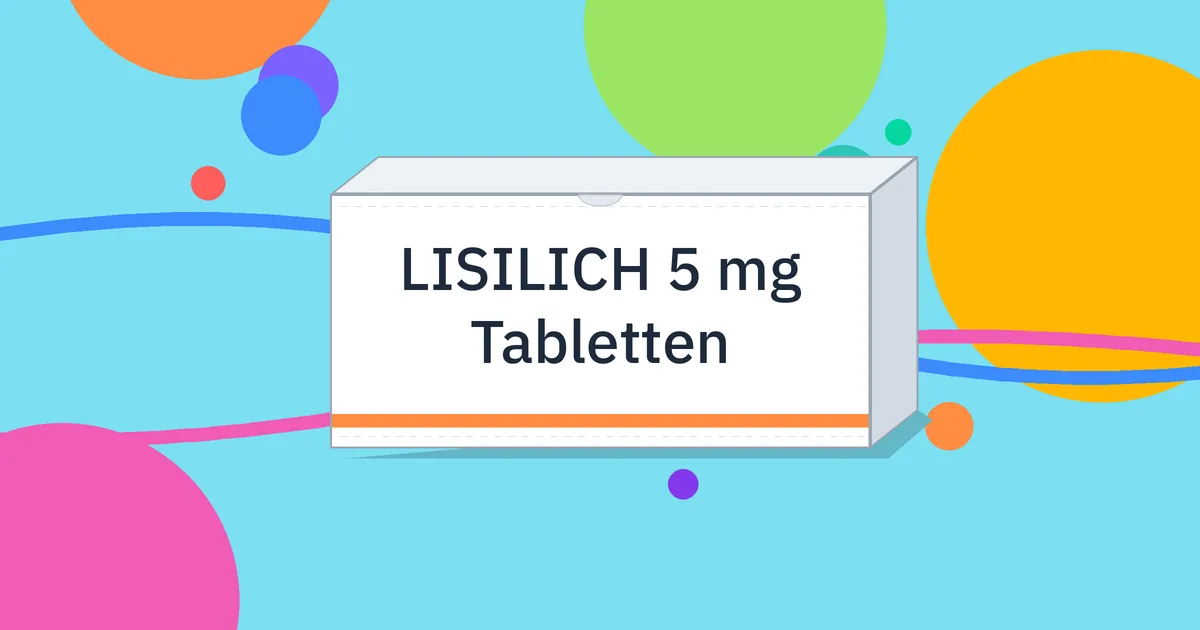 Symbolbild: Packung mit der Aufschrift LISILICH 5 mg Tabletten (PZN 00755684) – Verfügbarkeit und Bezug in Apotheken in Frankfurt am Main