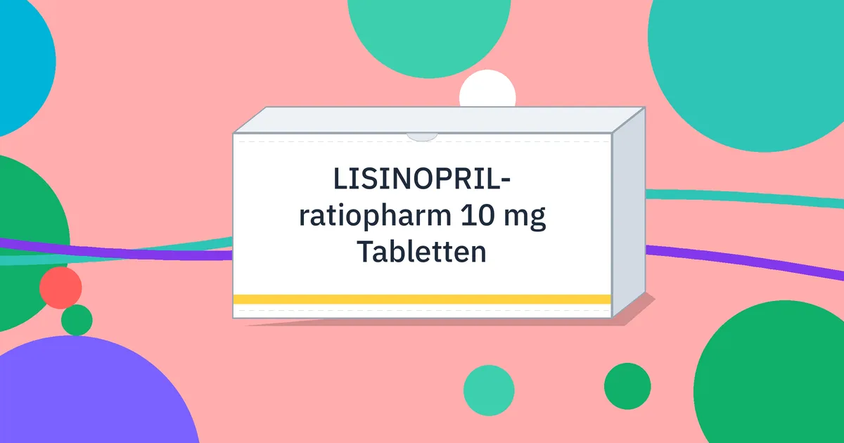 Symbolbild: Packung mit der Aufschrift LISINOPRIL-ratiopharm 10 mg Tabletten (PZN 00601461) – Verfügbarkeit und Bezug in Apotheken in Frankfurt am Main