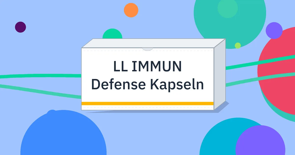 Symbolbild: Packung mit der Aufschrift LL IMMUN Defense Kapseln (PZN 20918013) – Verfügbarkeit und Bezug in Apotheken in Frankfurt am Main