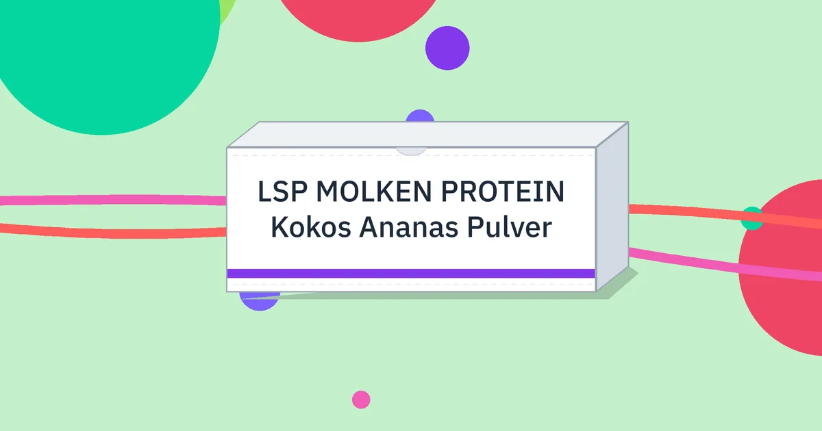Symbolbild: Packung mit der Aufschrift LSP MOLKEN PROTEIN Kokos Ananas Pulver (PZN 09725153) – Verfügbarkeit und Bezug in Apotheken in Frankfurt am Main
