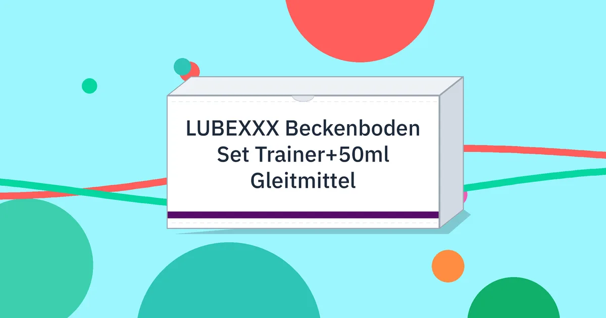 Symbolbild: Packung mit der Aufschrift LUBEXXX Beckenboden Set Trainer+50ml Gleitmittel (PZN 19223642) – Verfügbarkeit und Bezug in Apotheken in Frankfurt am Main