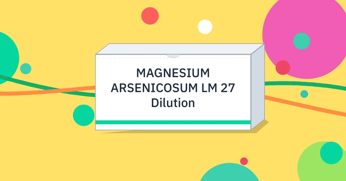 Symbolbild: Packung mit der Aufschrift MAGNESIUM ARSENICOSUM LM 27 Dilution (PZN 12936310) – Verfügbarkeit und Bezug in Apotheken in Frankfurt am Main