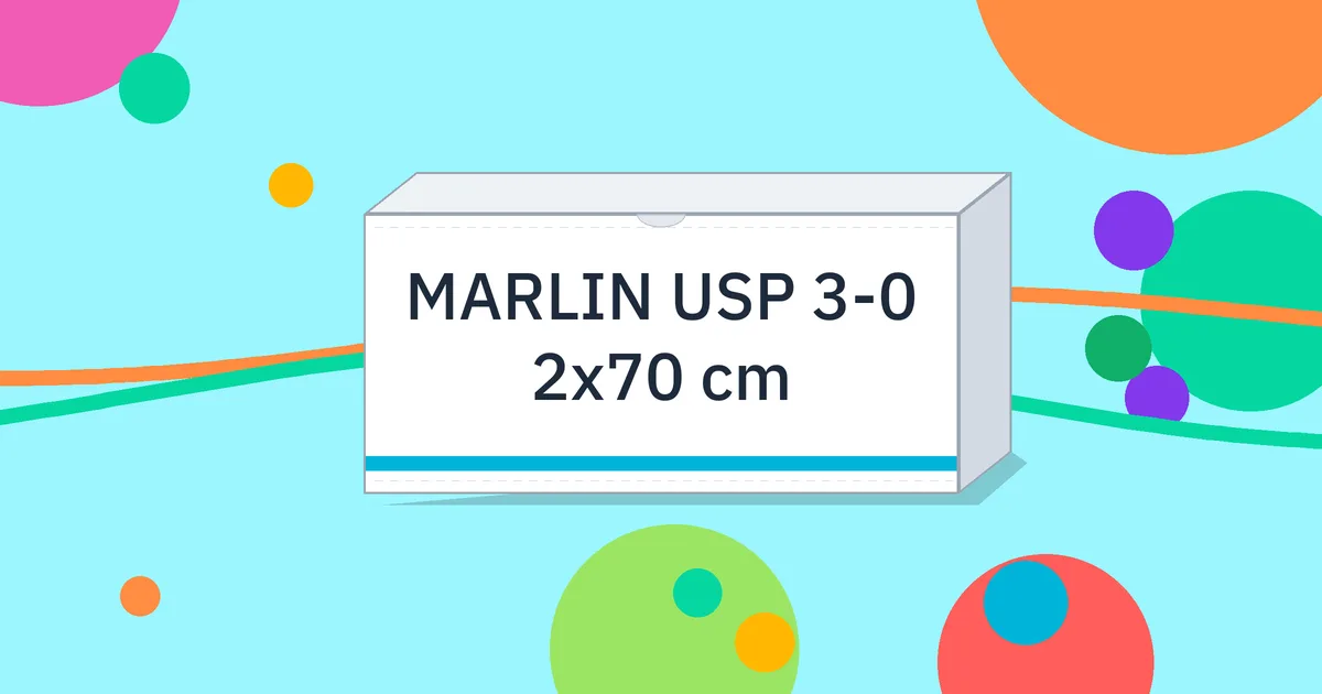 Symbolbild: Packung mit der Aufschrift MARLIN USP 3-0 2x70 cm (PZN 07327566) – Verfügbarkeit und Bezug in Apotheken in Frankfurt am Main