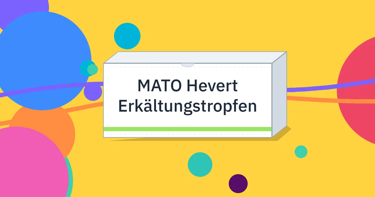 Symbolbild: Packung mit der Aufschrift MATO Hevert Erkältungstropfen (PZN 02353211) – Verfügbarkeit und Bezug in Apotheken in Frankfurt am Main