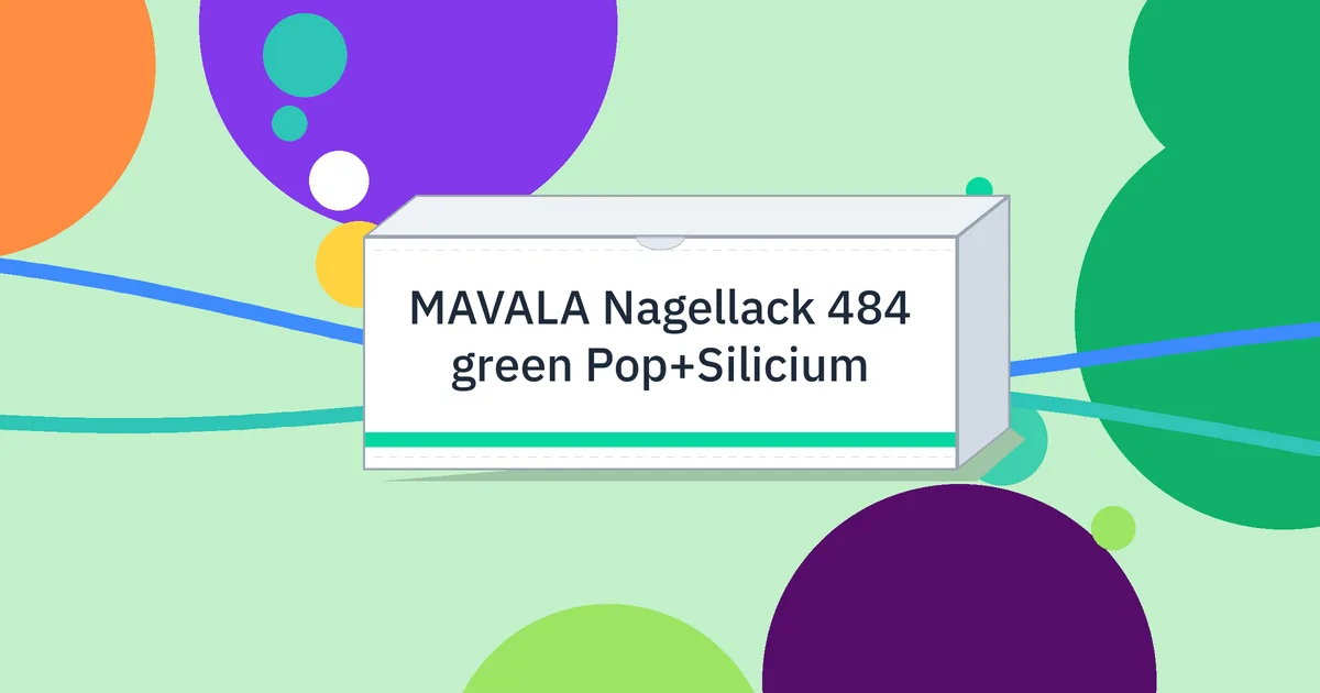Symbolbild: Packung mit der Aufschrift MAVALA Nagellack 484 green Pop+Silicium (PZN 19882190) – Verfügbarkeit und Bezug in Apotheken in Frankfurt am Main