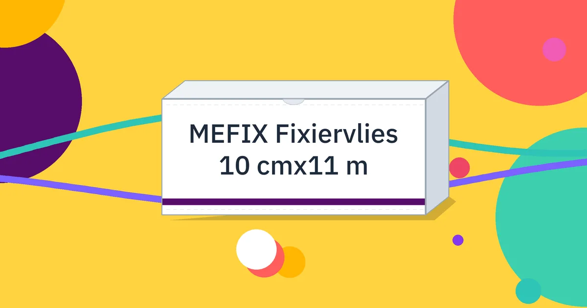 Symbolbild: Packung mit der Aufschrift MEFIX Fixiervlies 10 cmx11 m (PZN 18453825) – Verfügbarkeit und Bezug in Apotheken in Frankfurt am Main