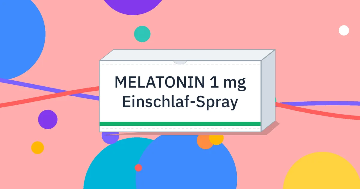Symbolbild: Packung mit der Aufschrift MELATONIN 1 mg Einschlaf-Spray (PZN 18432711) – Verfügbarkeit und Bezug in Apotheken in Frankfurt am Main