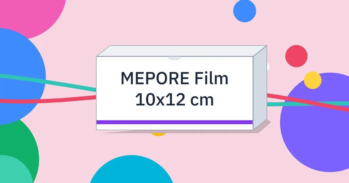 Symbolbild: Packung mit der Aufschrift MEPORE Film 10x12 cm (PZN 05868111) – Verfügbarkeit und Bezug in Apotheken in Frankfurt am Main