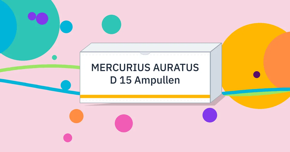 Symbolbild: Packung mit der Aufschrift MERCURIUS AURATUS D 15 Ampullen (PZN 01624263) – Verfügbarkeit und Bezug in Apotheken in Frankfurt am Main