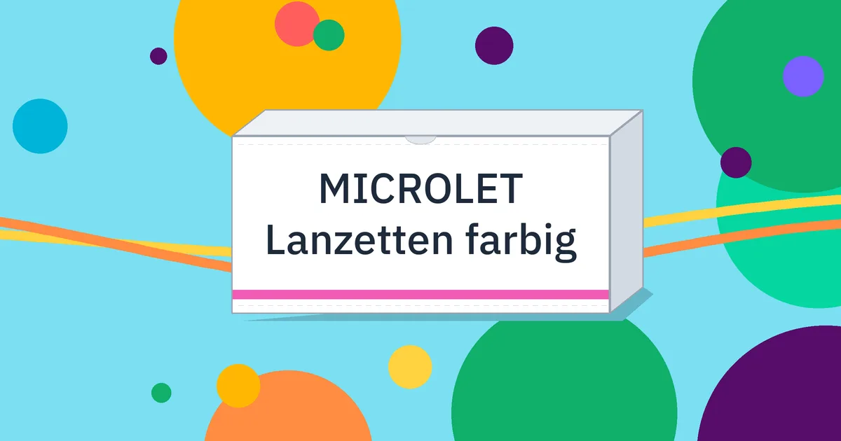 Symbolbild: Packung mit der Aufschrift MICROLET Lanzetten farbig (PZN 19249044) – Verfügbarkeit und Bezug in Apotheken in Frankfurt am Main