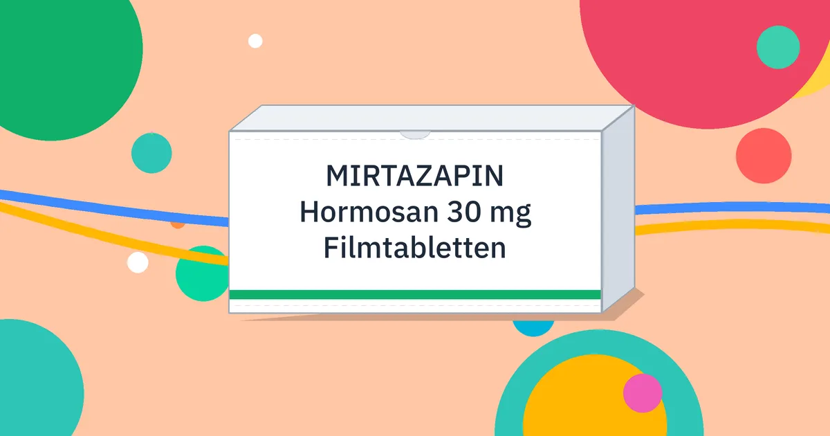 Symbolbild: Packung mit der Aufschrift MIRTAZAPIN Hormosan 30 mg Filmtabletten (PZN 04232227) – Verfügbarkeit und Bezug in Apotheken in Frankfurt am Main