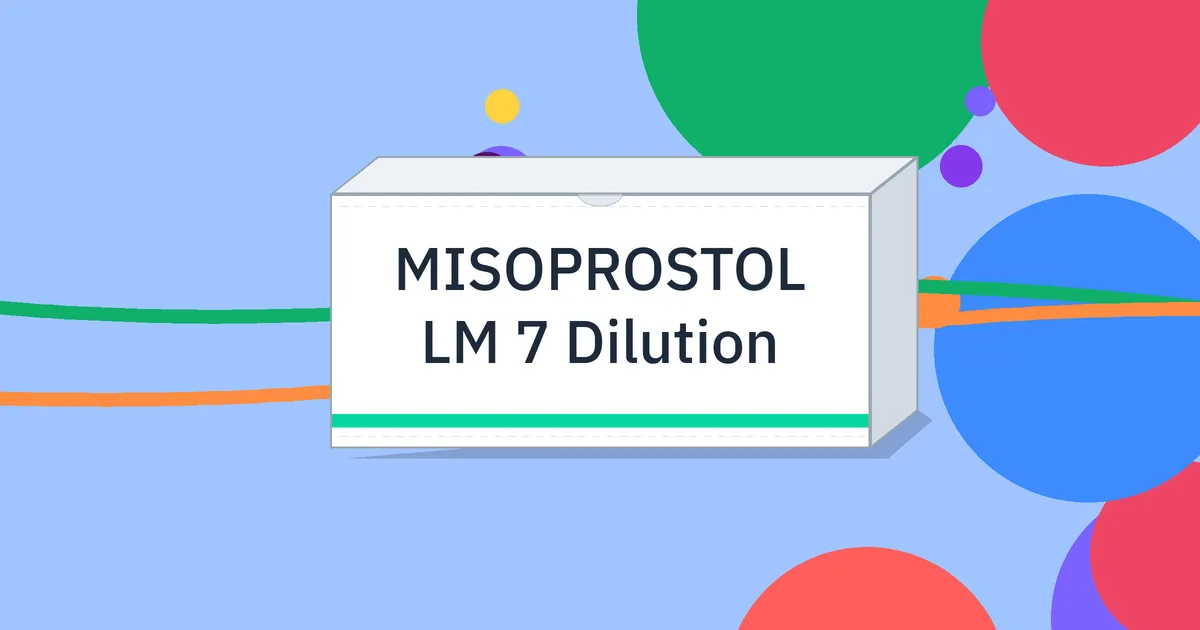 Symbolbild: Packung mit der Aufschrift MISOPROSTOL LM 7 Dilution (PZN 12956583) – Verfügbarkeit und Bezug in Apotheken in Frankfurt am Main