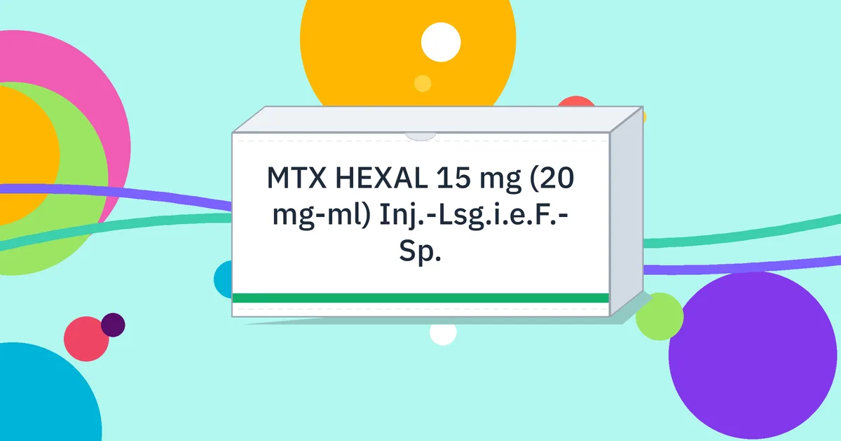 Symbolbild: Packung mit der Aufschrift MTX HEXAL 15 mg (20 mg-ml) Inj.-Lsg.i.e.F.-Sp. (PZN 08410855) – Verfügbarkeit und Bezug in Apotheken in Frankfurt am Main