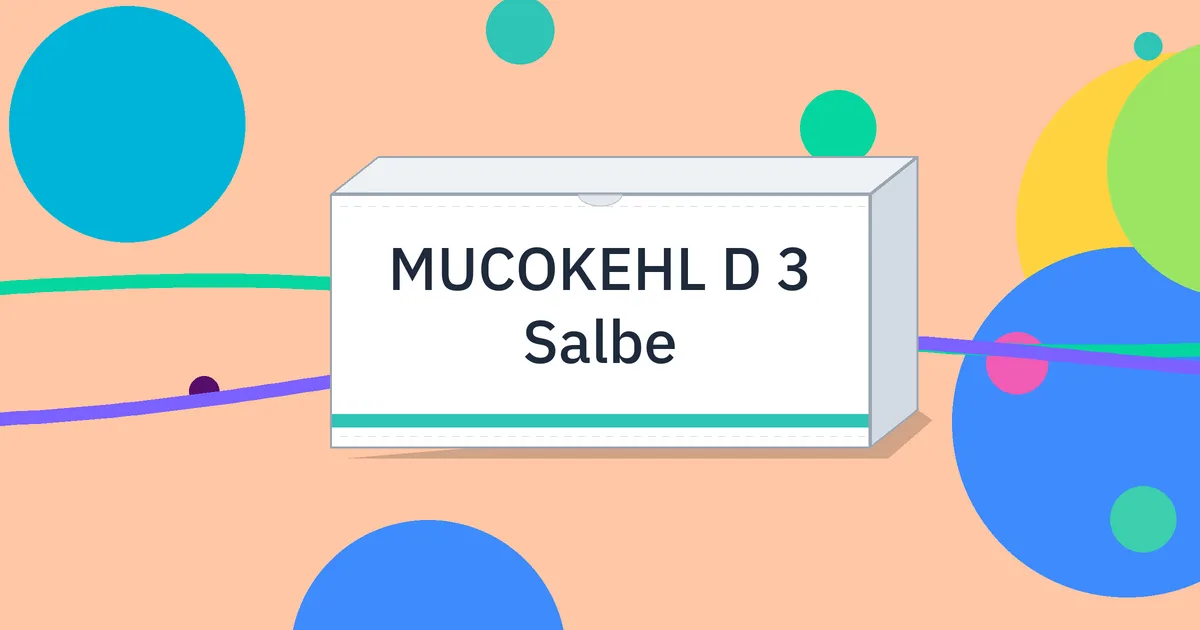 Symbolbild: Packung mit der Aufschrift MUCOKEHL D 3 Salbe (PZN 03190604) – Verfügbarkeit und Bezug in Apotheken in Frankfurt am Main