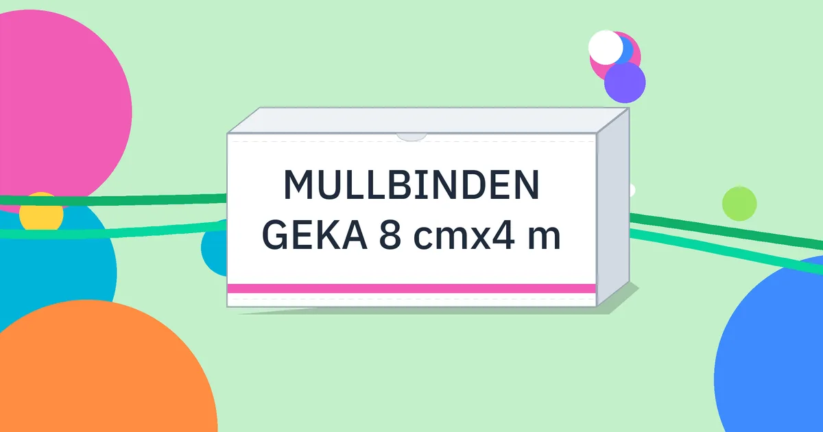 Symbolbild: Packung mit der Aufschrift MULLBINDEN GEKA 8 cmx4 m (PZN 01568524) – Verfügbarkeit und Bezug in Apotheken in Frankfurt am Main