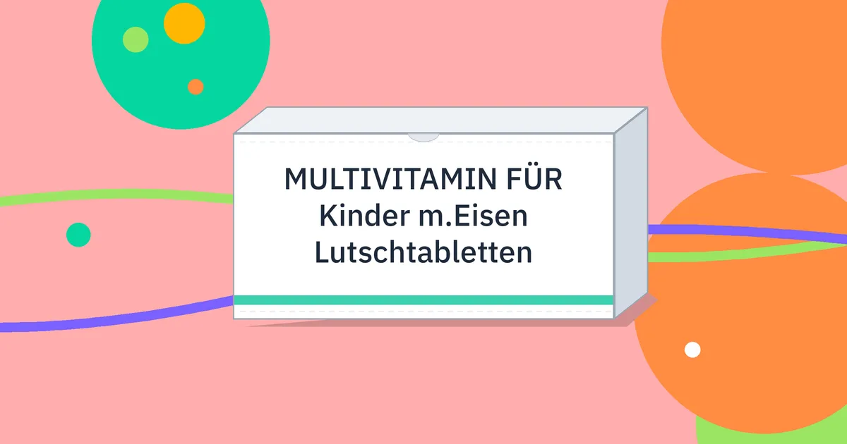 Symbolbild: Packung mit der Aufschrift MULTIVITAMIN FÜR Kinder m.Eisen Lutschtabletten (PZN 18224929) – Verfügbarkeit und Bezug in Apotheken in Frankfurt am Main
